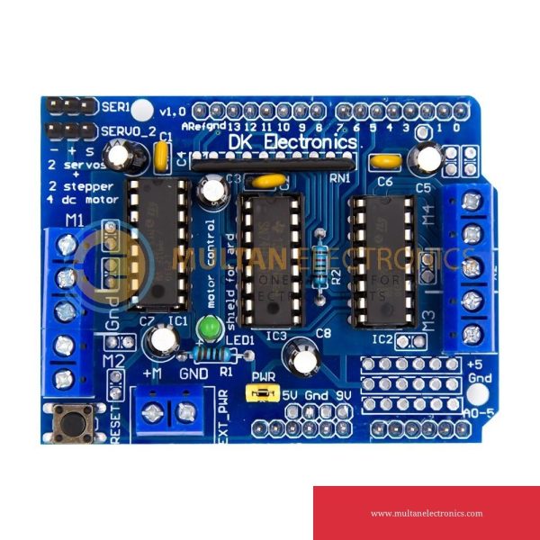 Motor Driver Shield L293D for Arduino | MULTAN ELECTRONICS