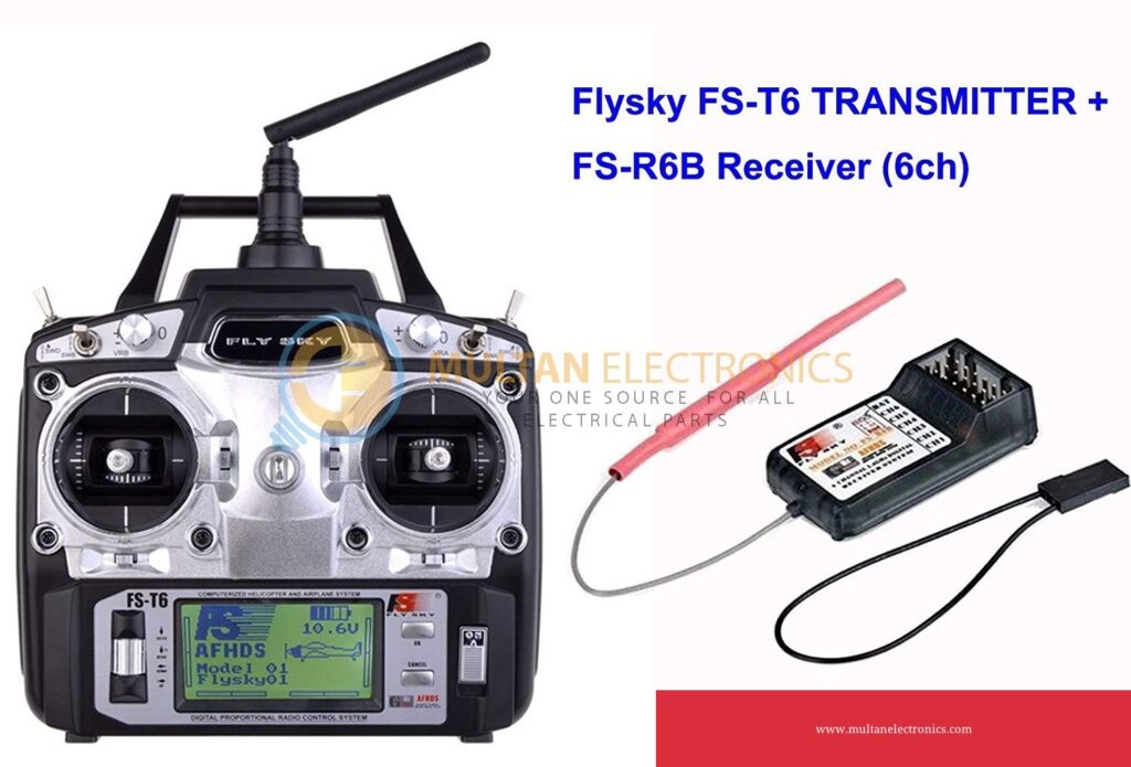 Flysky FS T6 2.4GHz 6CH Transmitter in pakistan | MULTAN ELECTRONICS