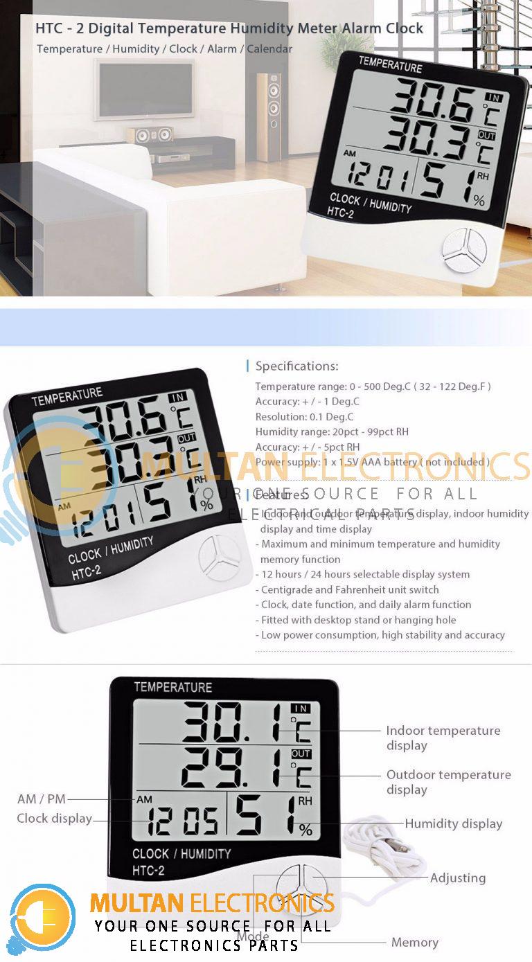 Temperature Humidity Meter HTC 1 and HTC 2 | MULTAN ELECTRONICS