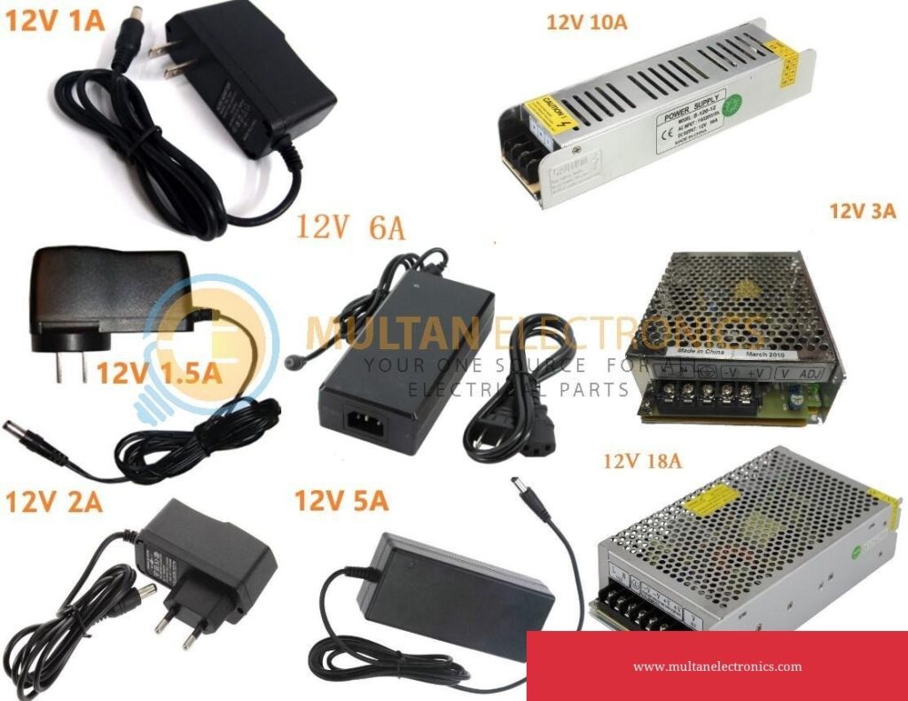 DC 12V Power Adapter Power Supply AC/DC | MULTAN ELECTRONICS