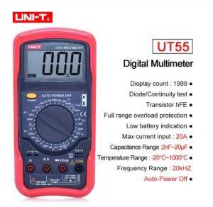UNI-T UT51 UT52 UT53 UT55 UT56 True RMS Digital Multimeter Voltmeter ...