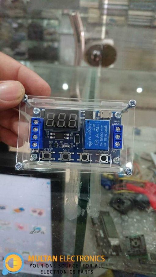Timer Relay, Timer Delay Module Transparent Acrylic Case | MULTAN ELECTRONICS
