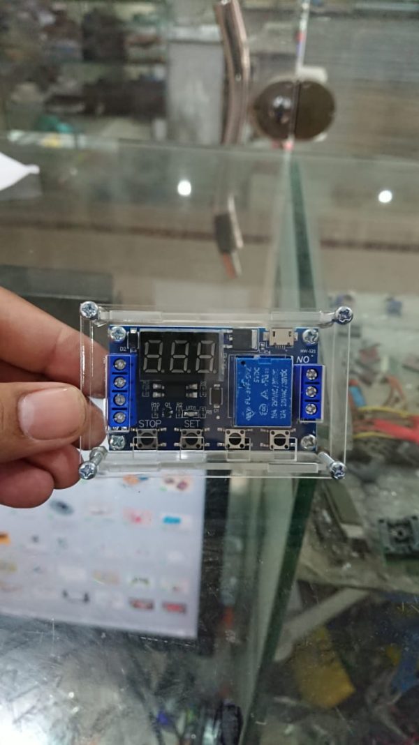 Timer Relay, Timer Delay Module Transparent Acrylic Case | MULTAN ELECTRONICS