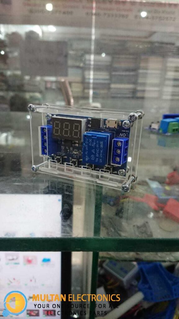Timer Relay, Timer Delay Module Transparent Acrylic Case | MULTAN ELECTRONICS