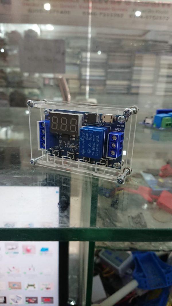 Timer Relay, Timer Delay Module Transparent Acrylic Case | MULTAN ELECTRONICS