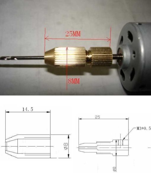 Mini Small Brass Electric Motor Shaft Clamp Fixture | MULTAN ELECTRONICS