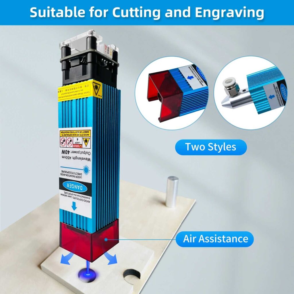 LASER TREE 40W Laser F23 Module 450nm TTL Laser Head Blue Light Module ...