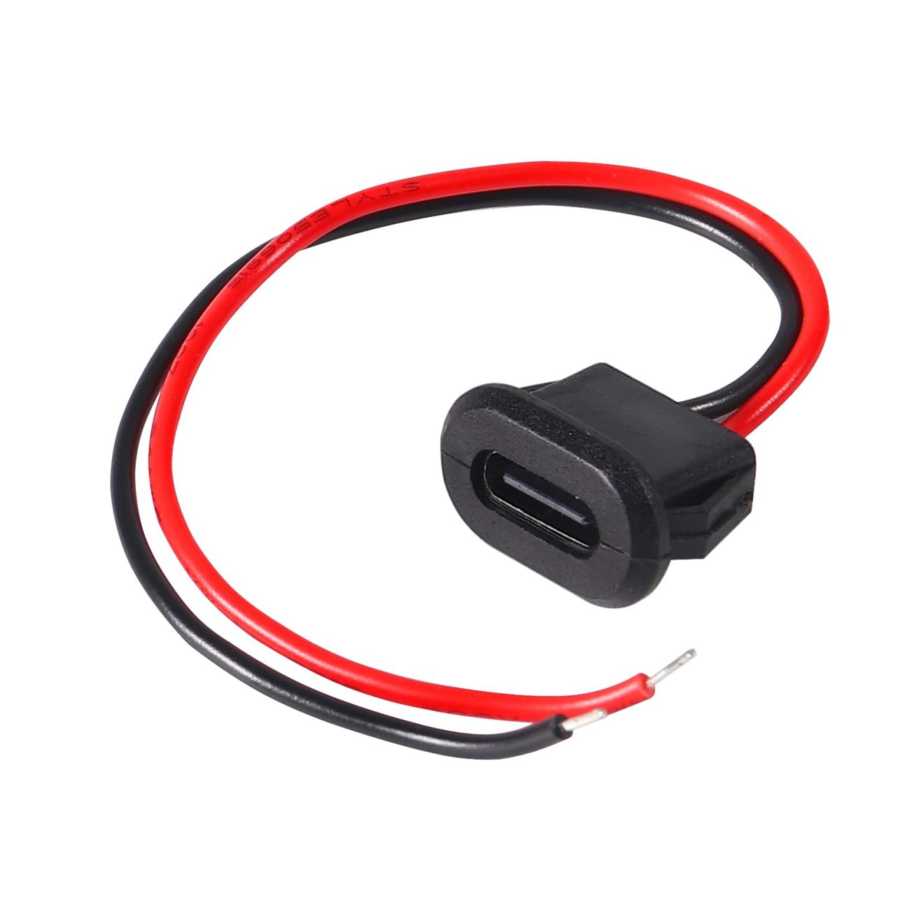 USB Type-C 2 Pins Connector Jack Charging Port Oval with Wire | MULTAN ...