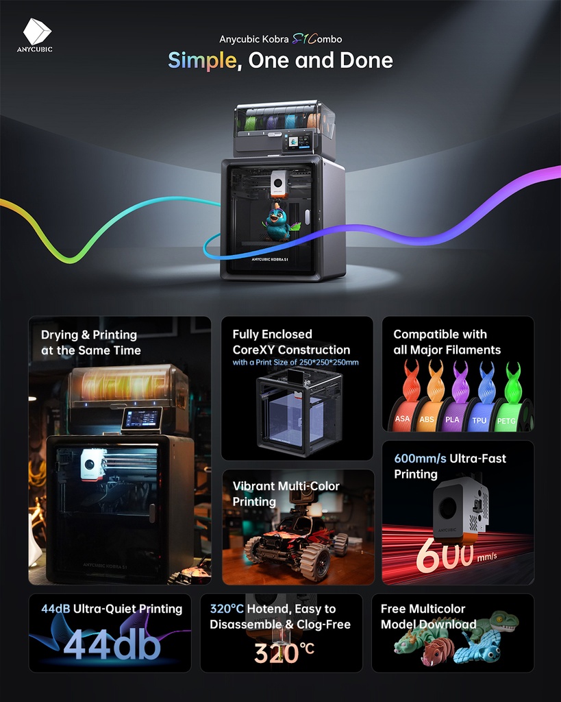 Anycubic S1 Combo 3D Printer