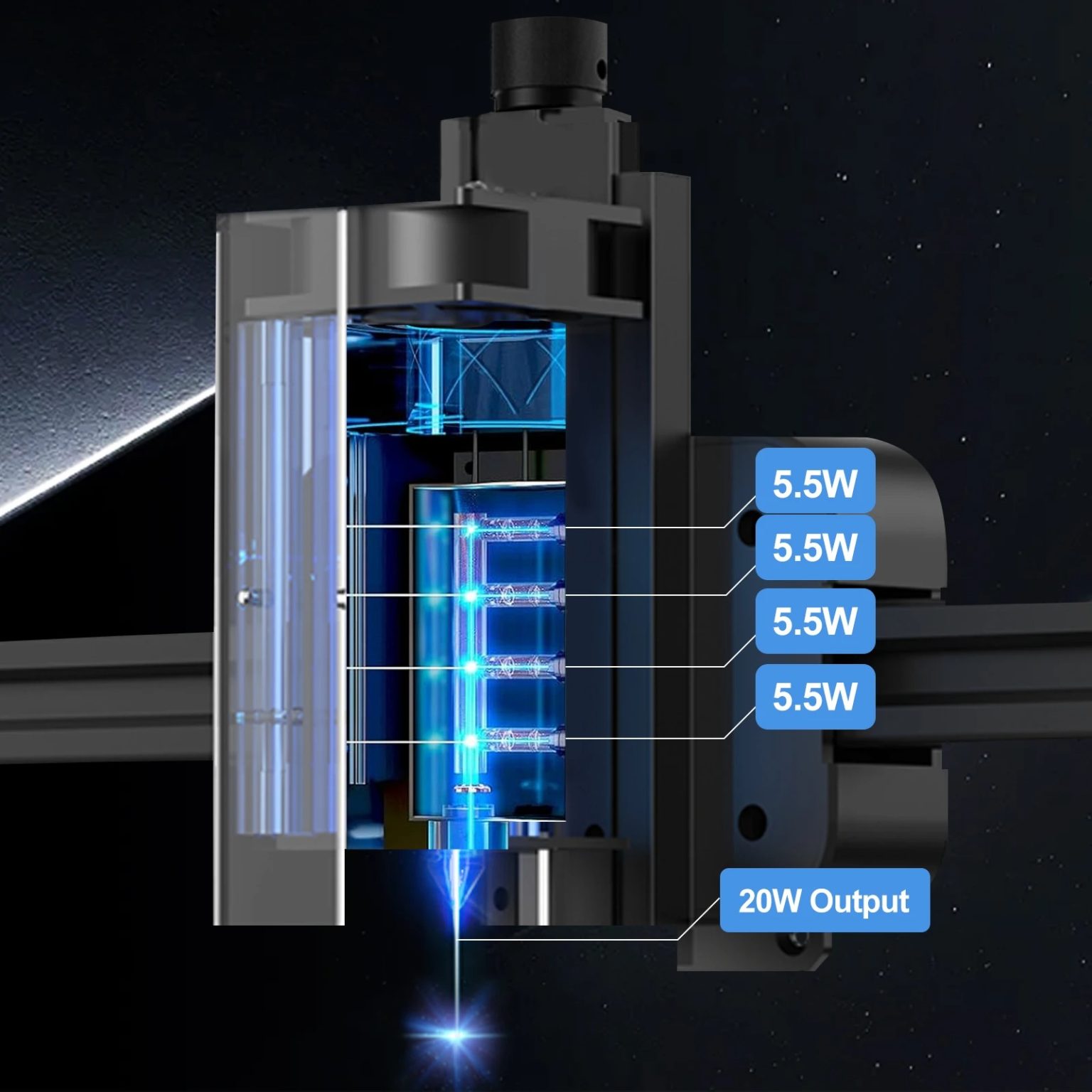 AENBUSLM 20W Laser Engraving Head Laser