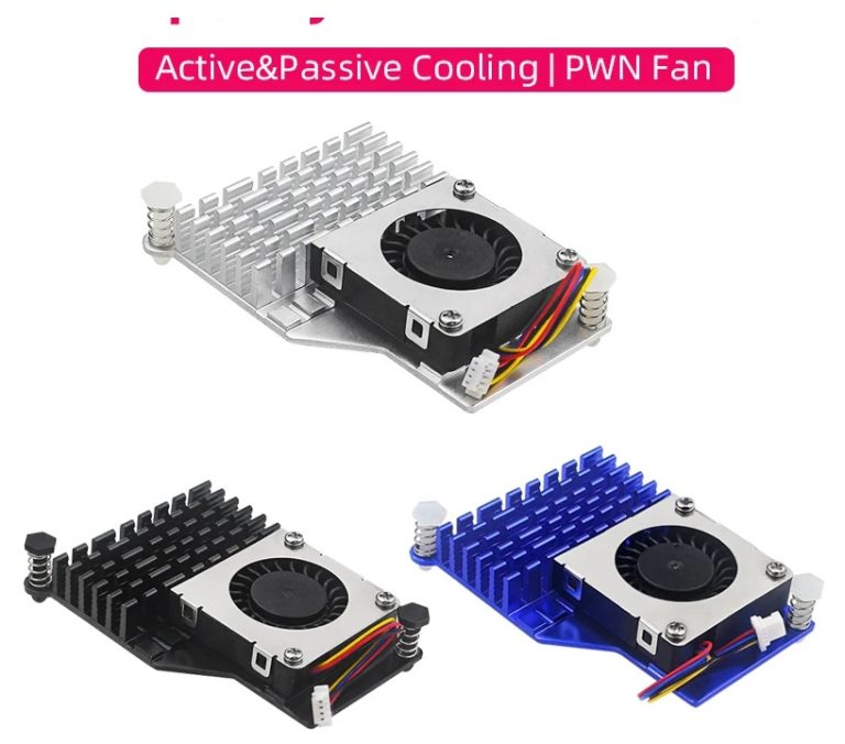 Raspberry Pi 5 Active Cooler Coolant Aluminum Heatsink PWM Speed ...